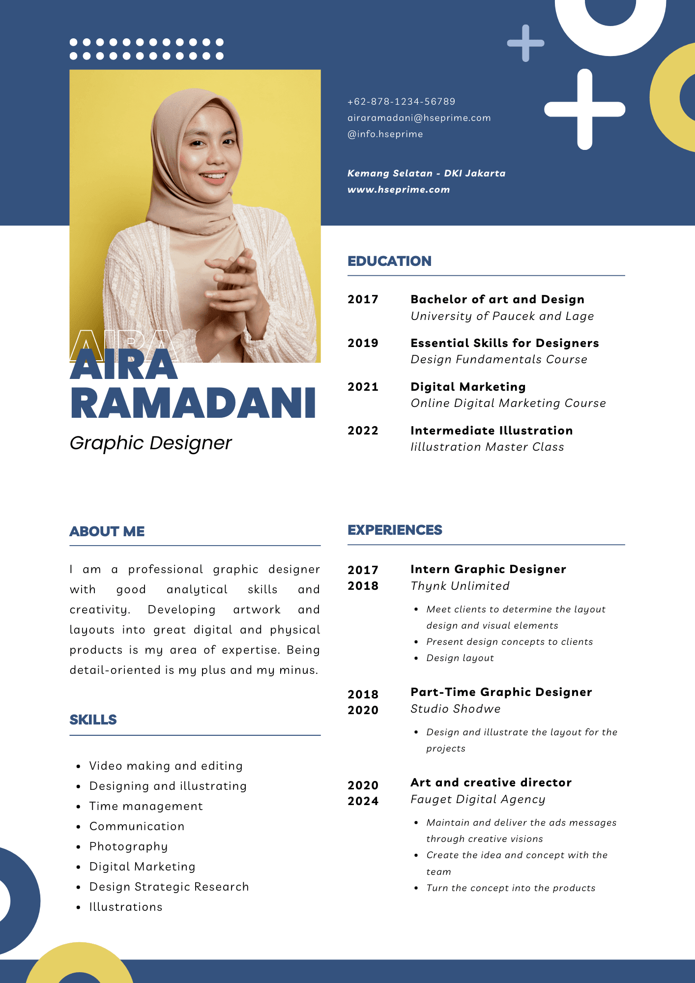 Free Download Template CV - HSEPRIME